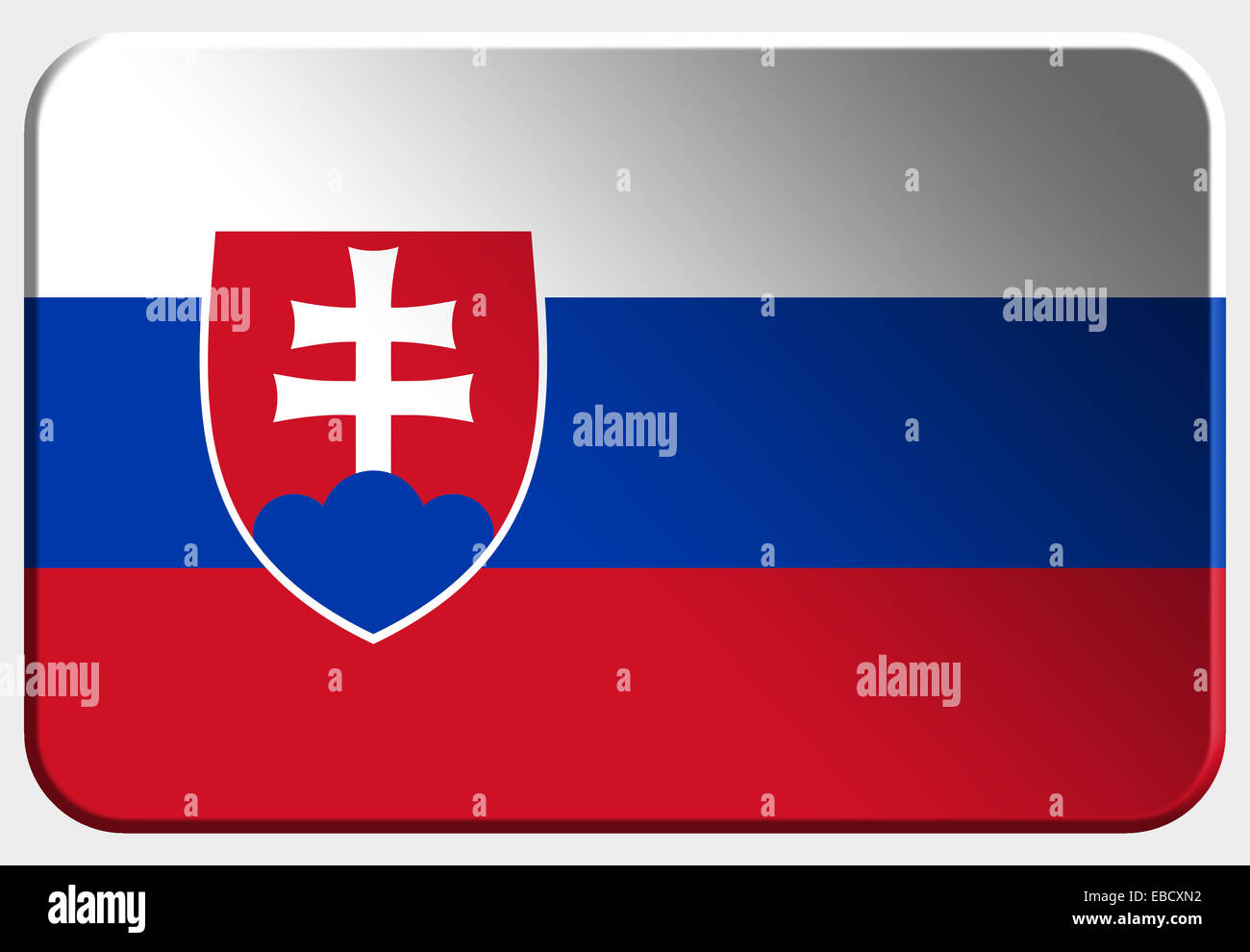 Slovakia 3D button on white background Stock Photo - Alamy