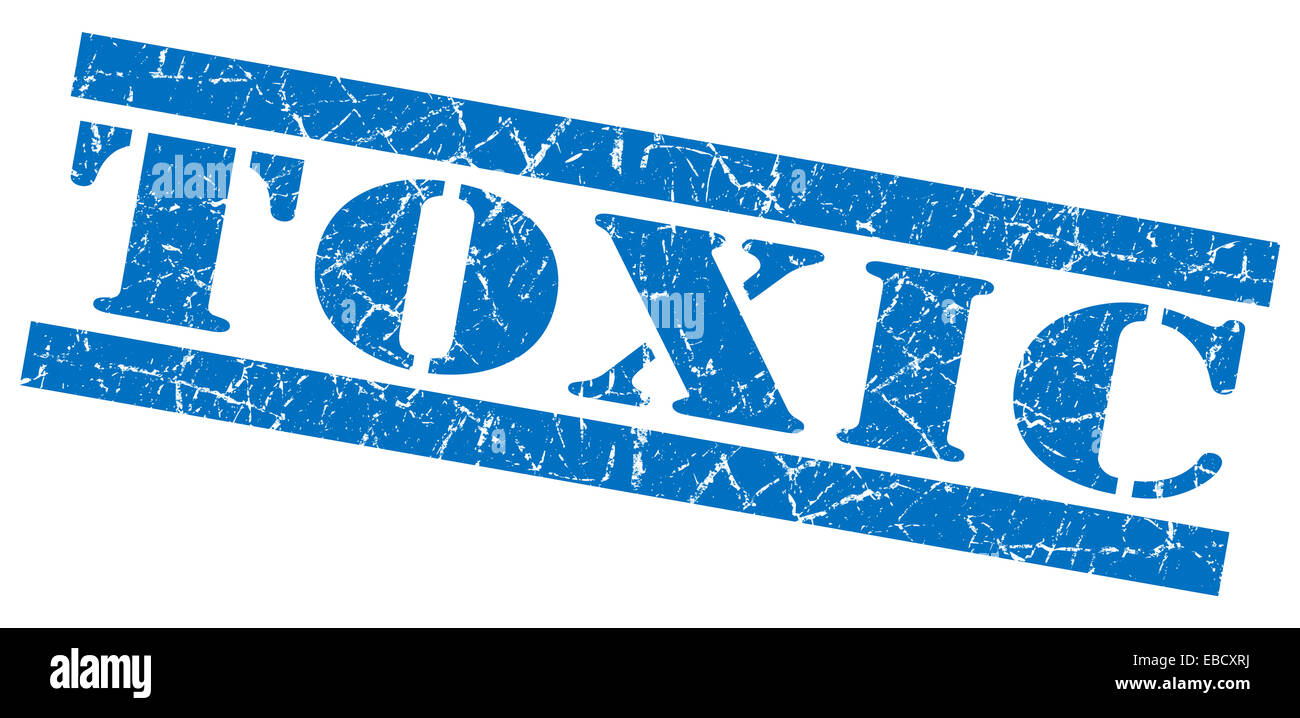Toxic blue grunge stamp Stock Photo - Alamy