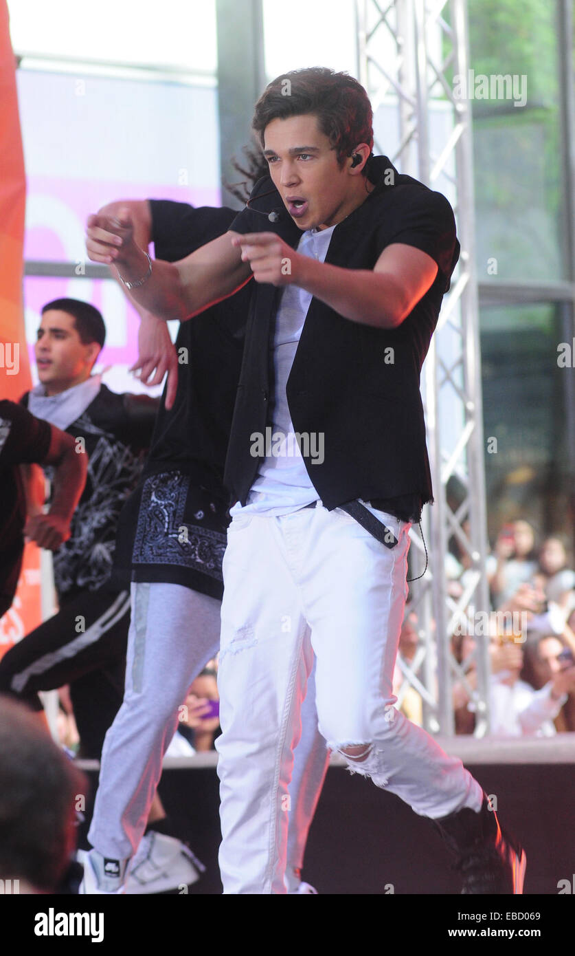 Austin Mahone performing on the 'Today' show as part of NBC's Toyota ...