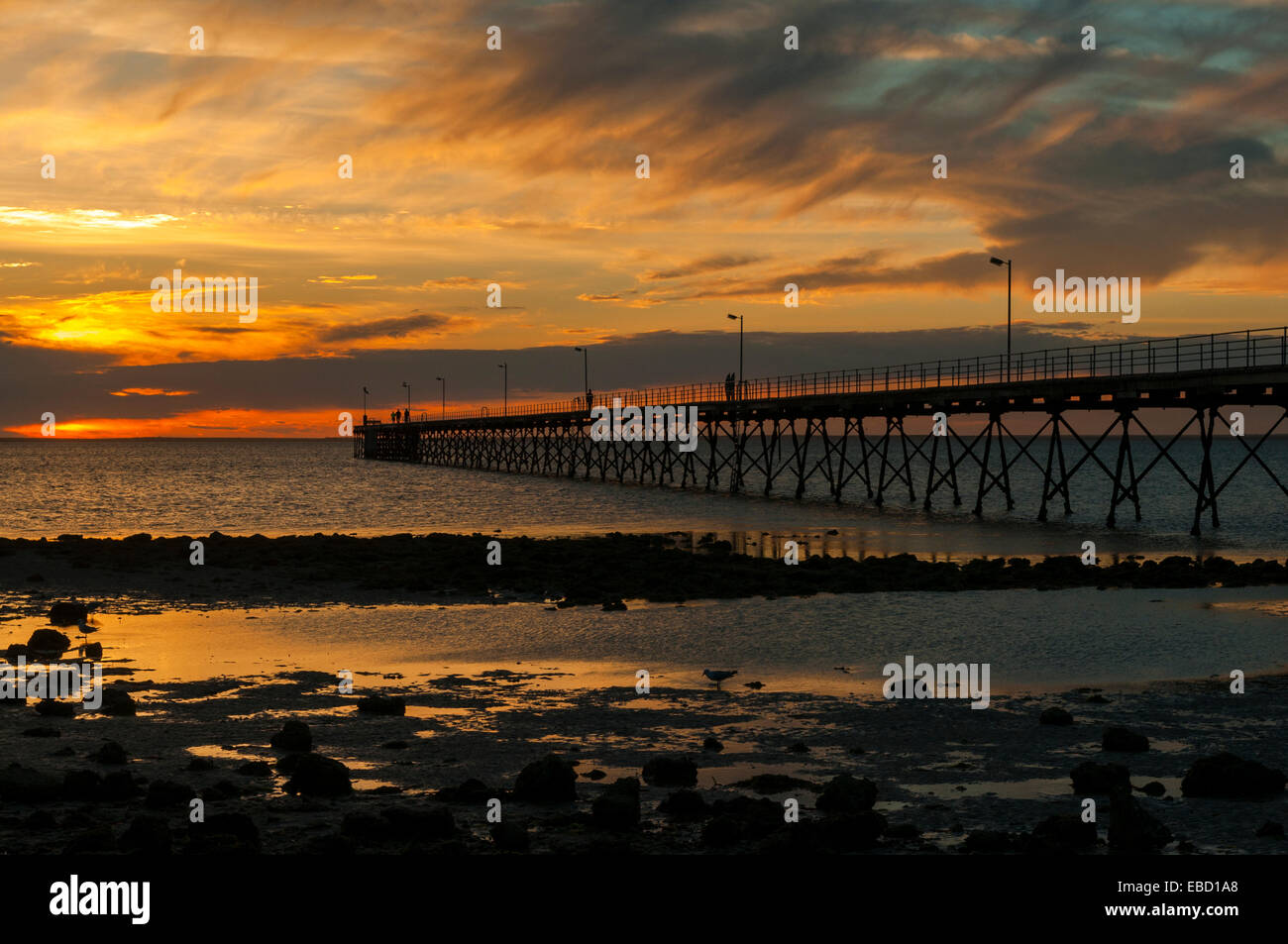 Sunset at the Jetty, Ceduna, South Australia, Australia Stock Photo - Alamy