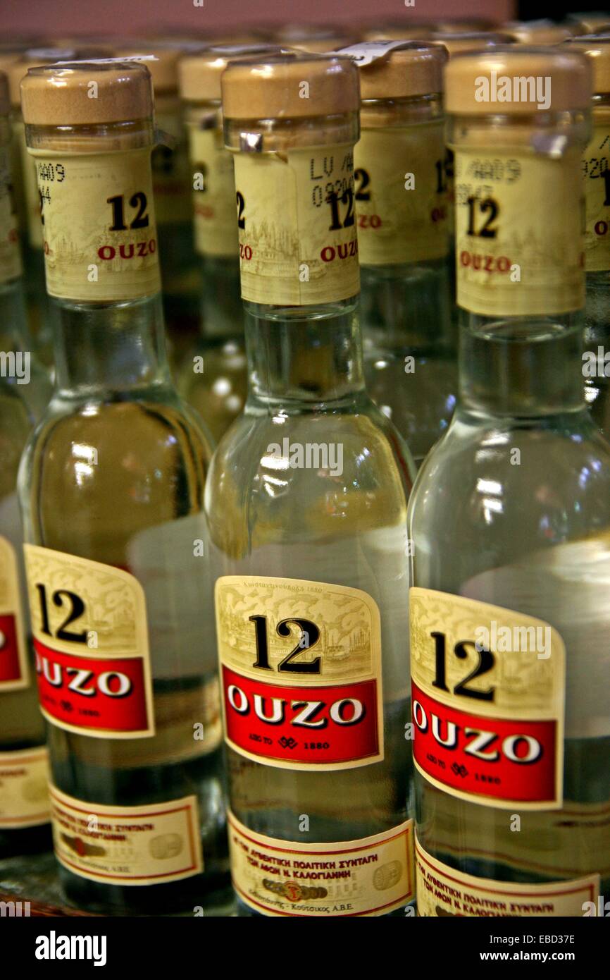 Bottles of ouzo hi-res stock photography and images - Alamy