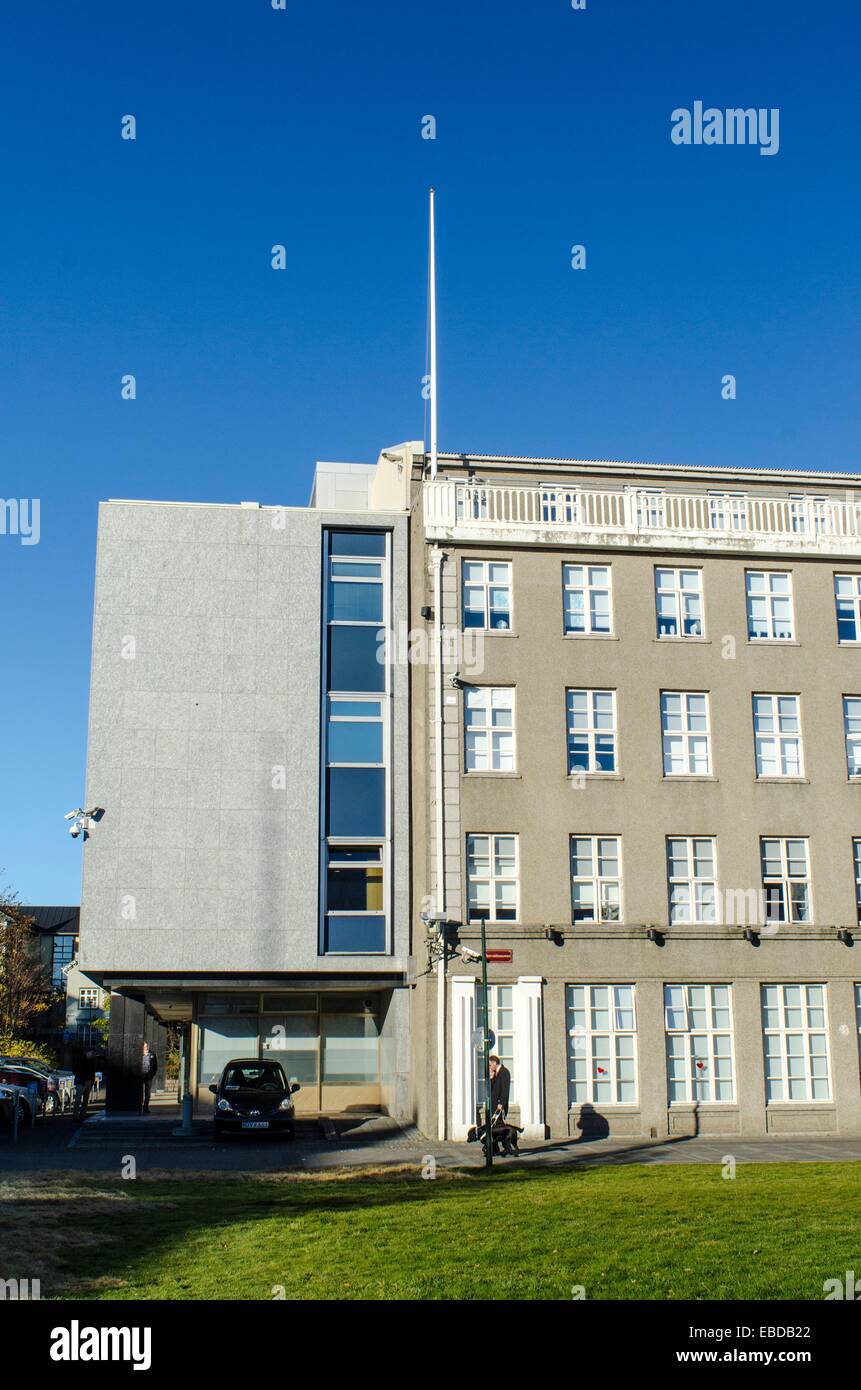 Colourful architecture and buildings of Reykjavik city centre Iceland ...