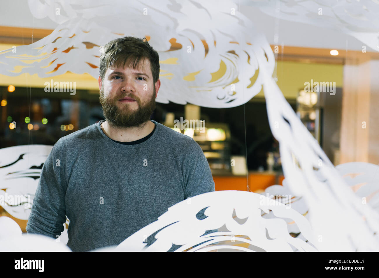 Paper artist Andy Singleton's exhibition "Ice Storm" at the Wales ...