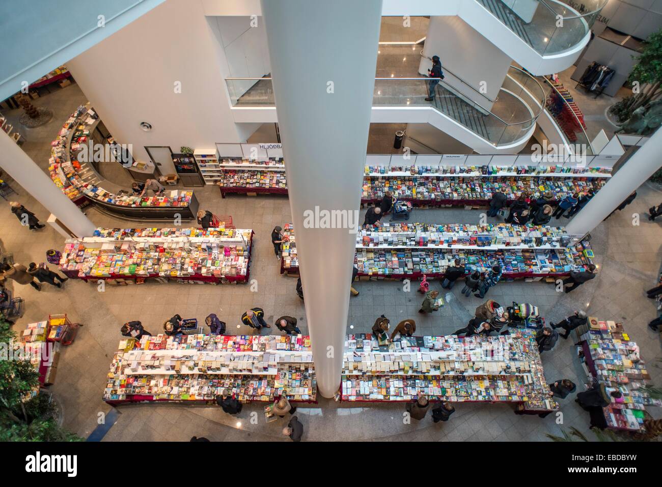 Book fair at Perl exhibition building. Reykjavik, Iceland Stock Photo ...