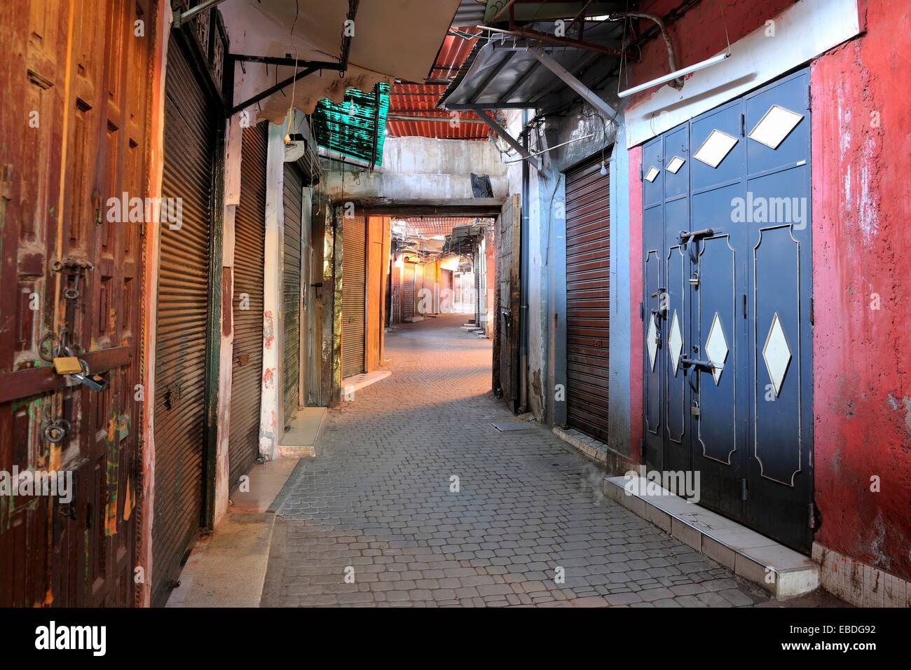 Traditional Souk in the Morning Marrakech Morocco Stock Photo - Alamy