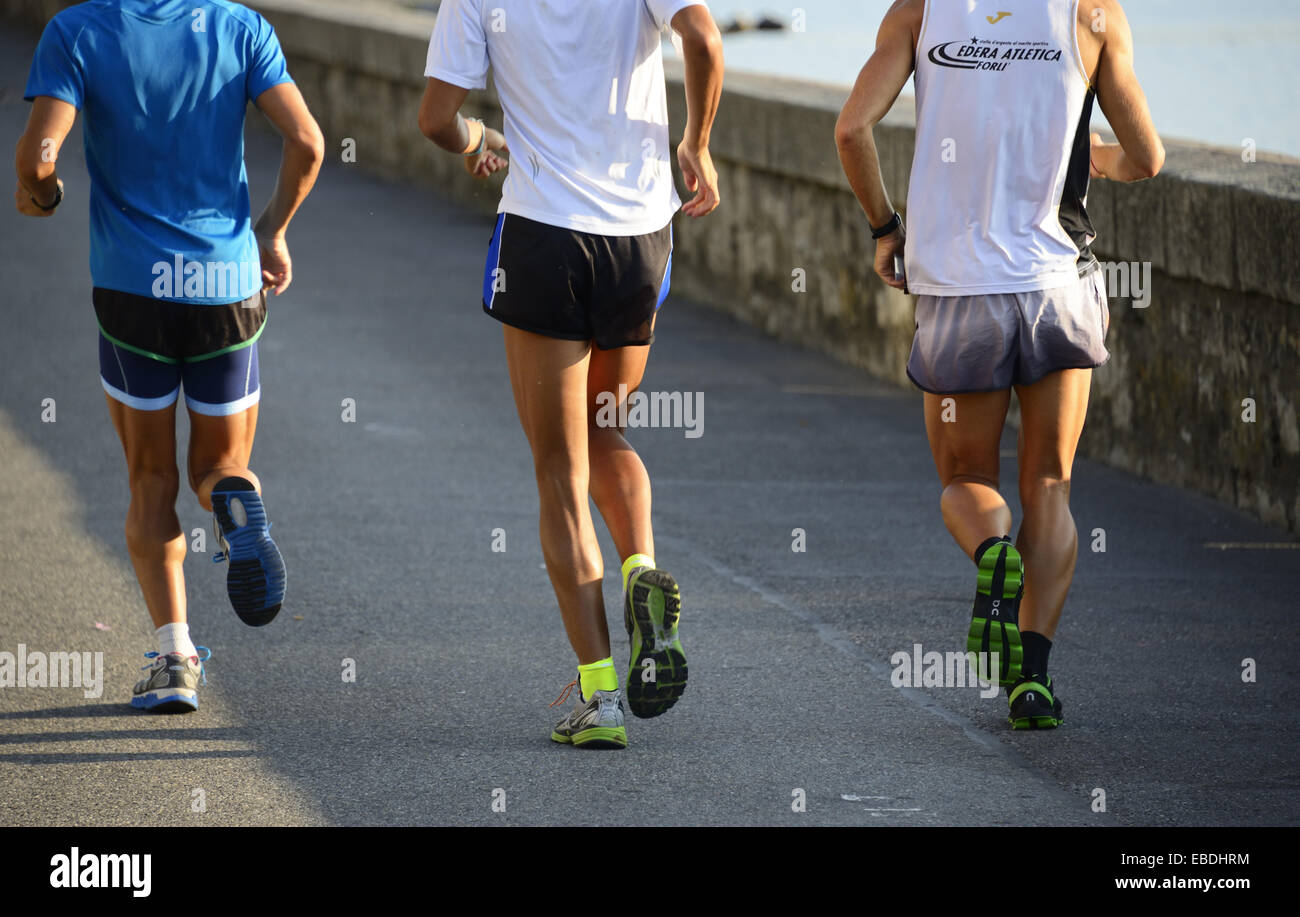 Man running along promenade hi-res stock photography and images - Alamy