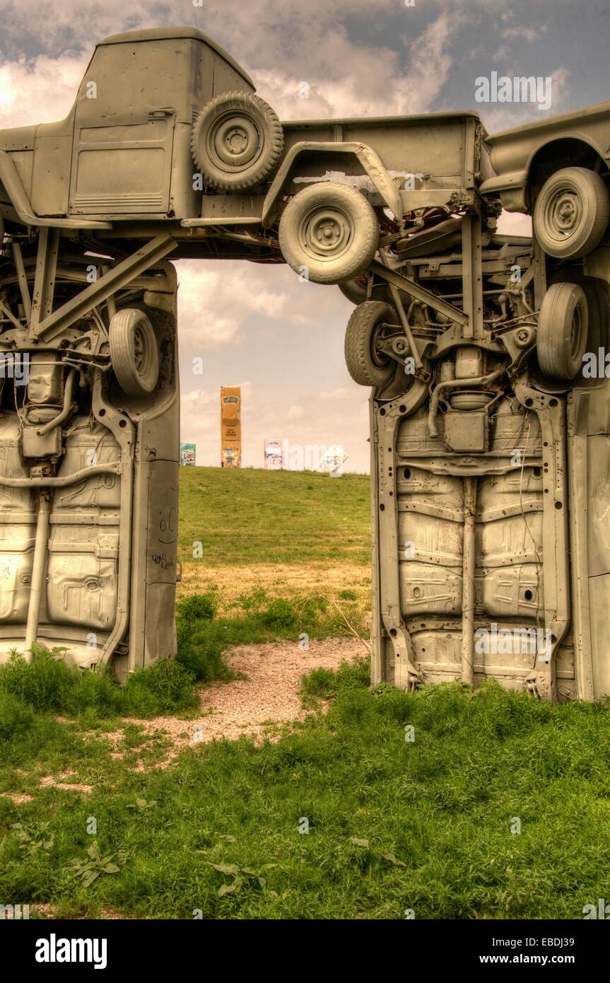 Carhenge monument hi-res stock photography and images - Alamy