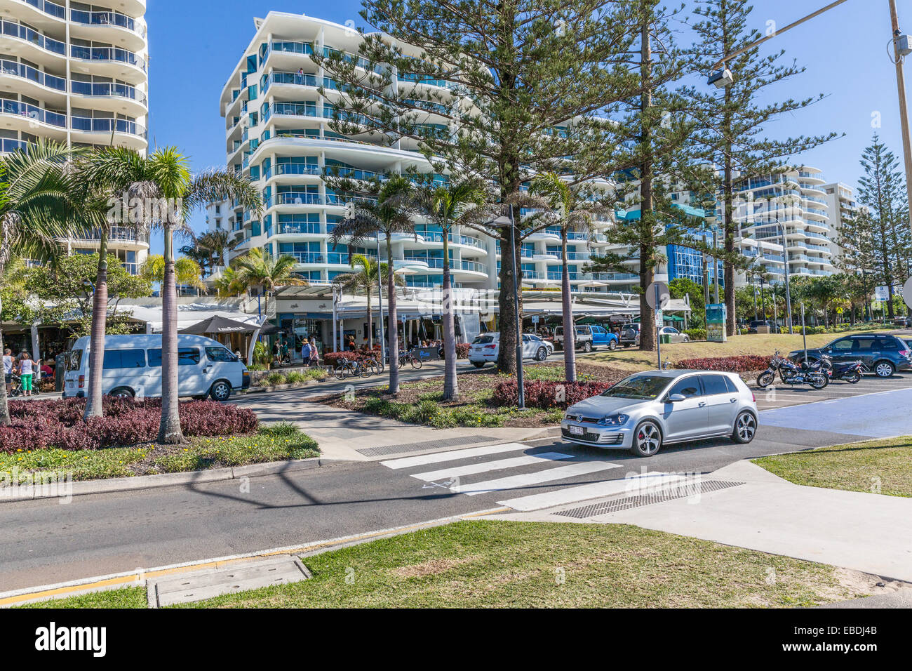 Highrise buildings at Mooloolaba, Sunshine Coast, Queensland, Australia ...