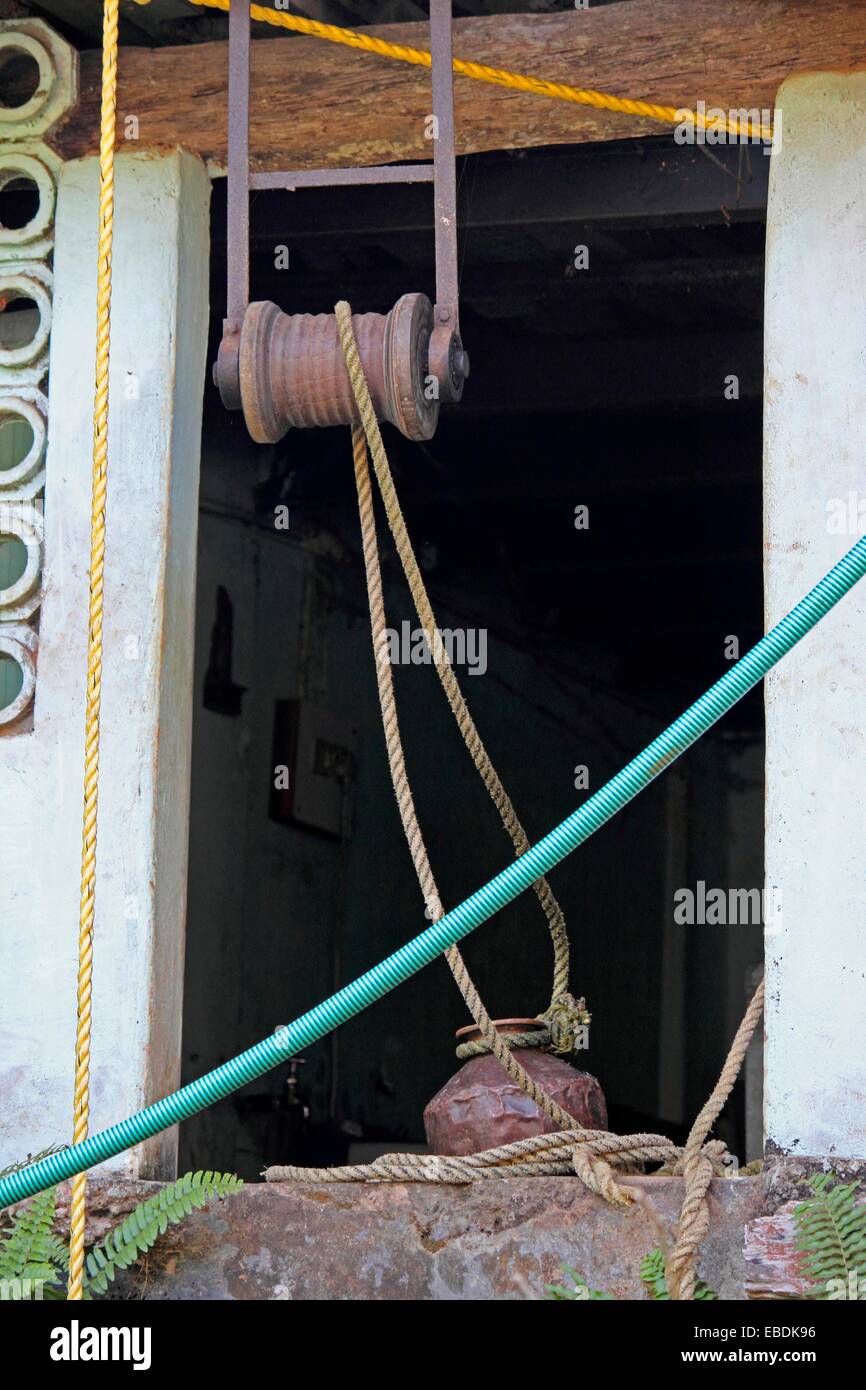 Water well pulley hi-res stock photography and images - Alamy