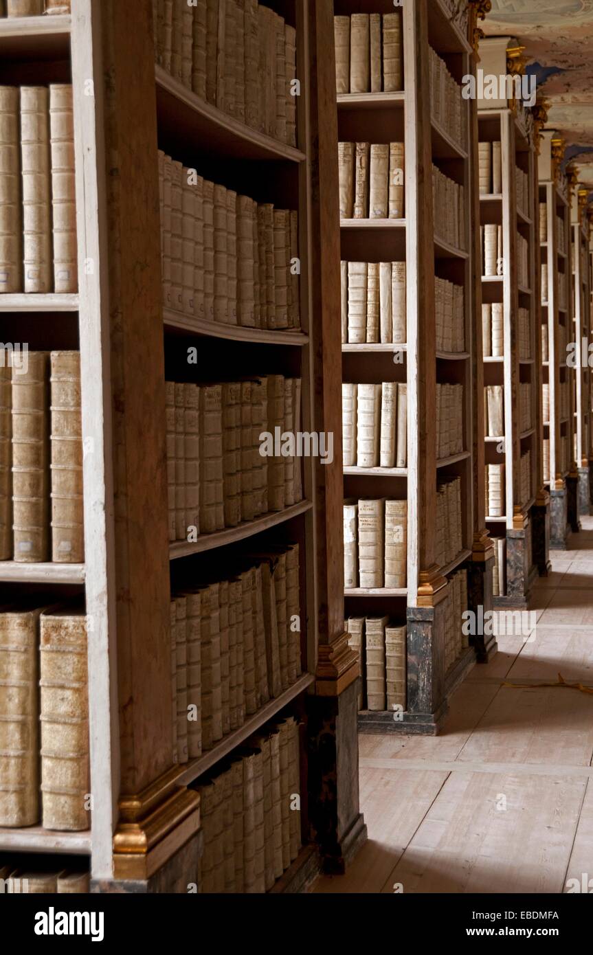The library in Benedictine monastery Ottobeuren Bavaria Southern ...