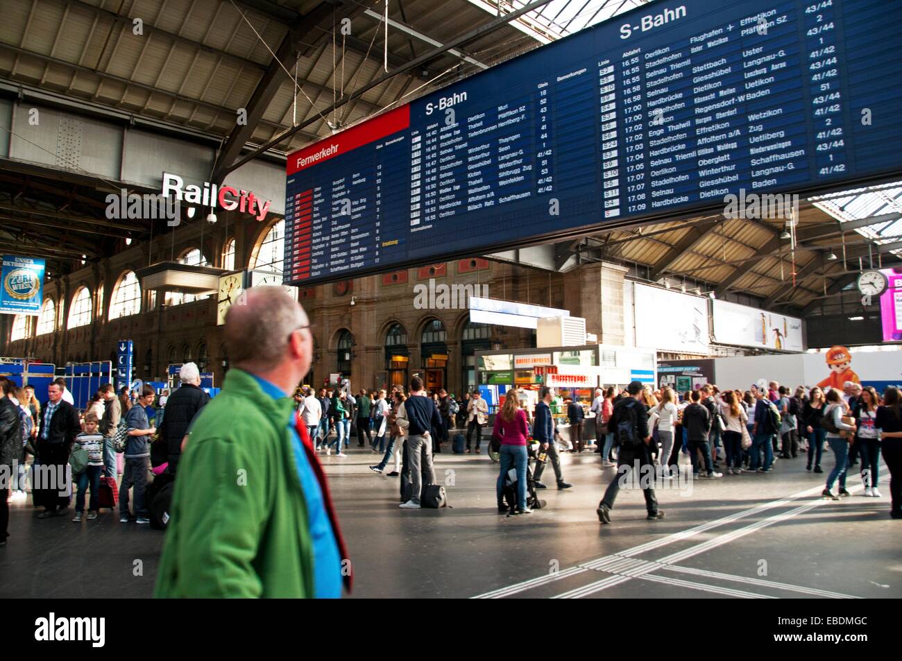 Hauptbahnhof main railway station in Zurich Switzerland Stock Photo - Alamy