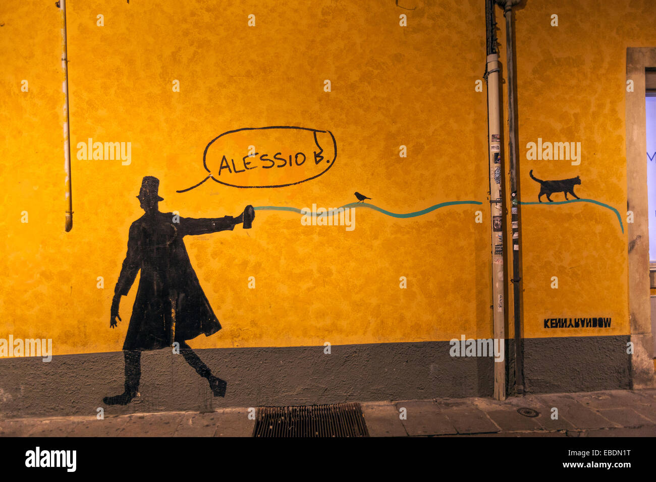 Kenny Random graffiti in Padua Stock Photo - Alamy