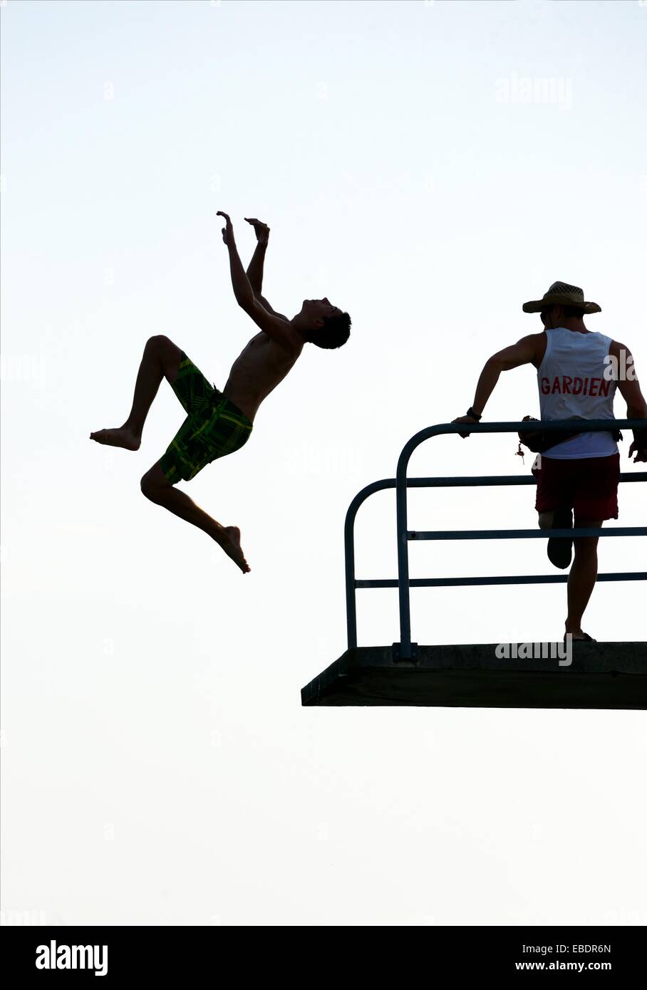 People jump from diving platform hi-res stock photography and images ...