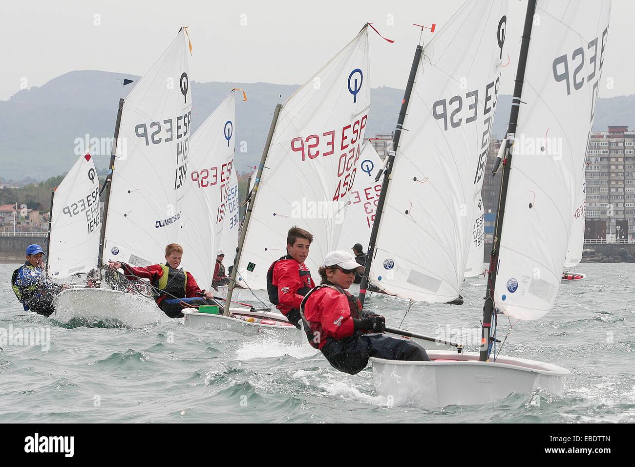 Optimist sailing fleet hi-res stock photography and images - Alamy