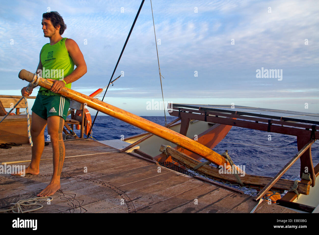 Polynesian canoe sail hi-res stock photography and images - Alamy