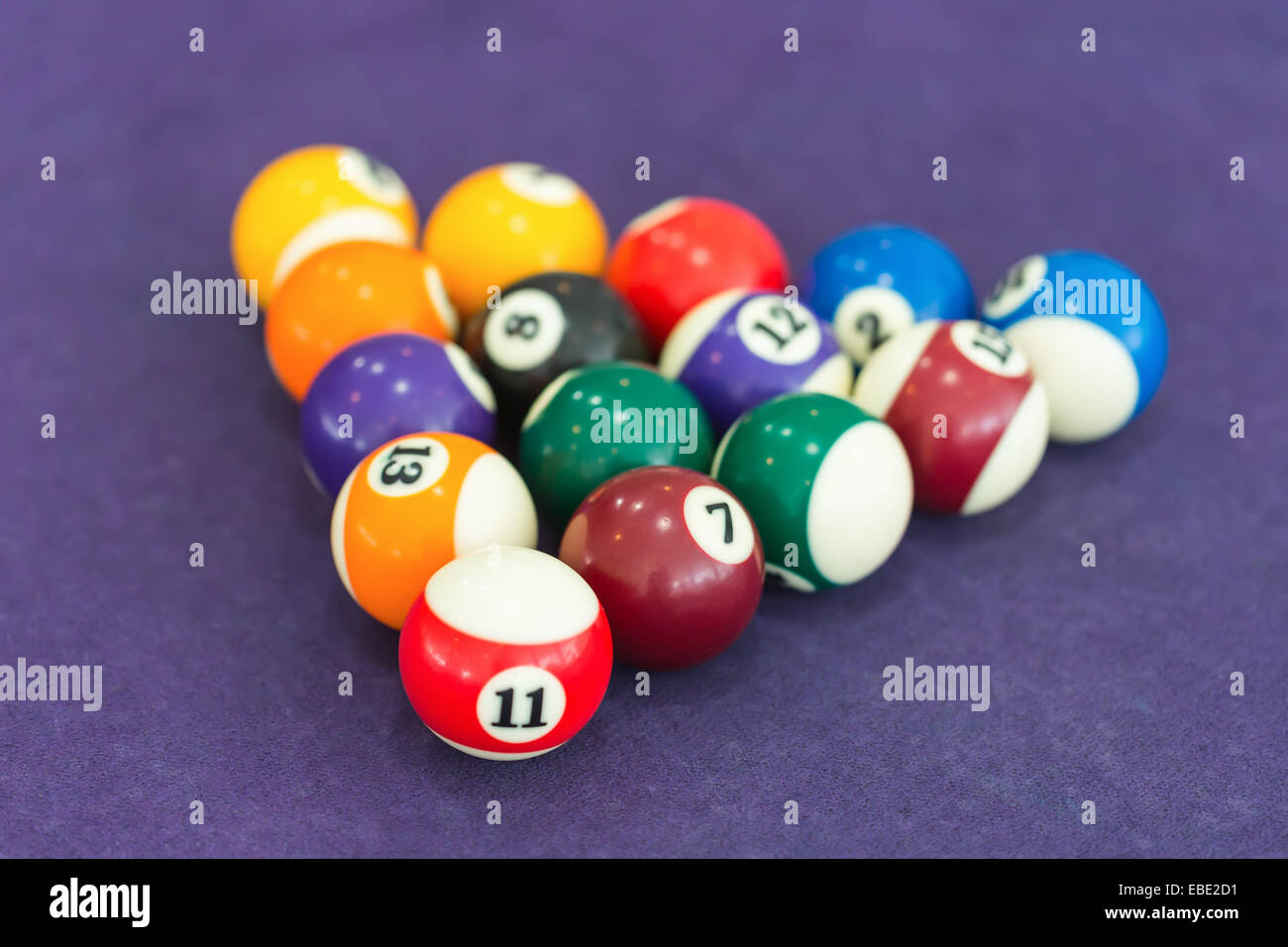 Billiard balls arranged in a triangle hi-res stock photography and ...