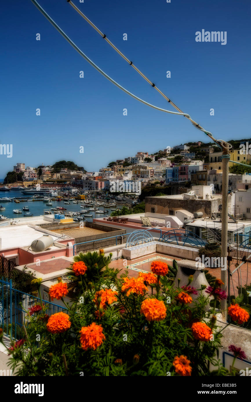 Aerial View of the Main Port of Ponza, Italy Stock Photo - Alamy