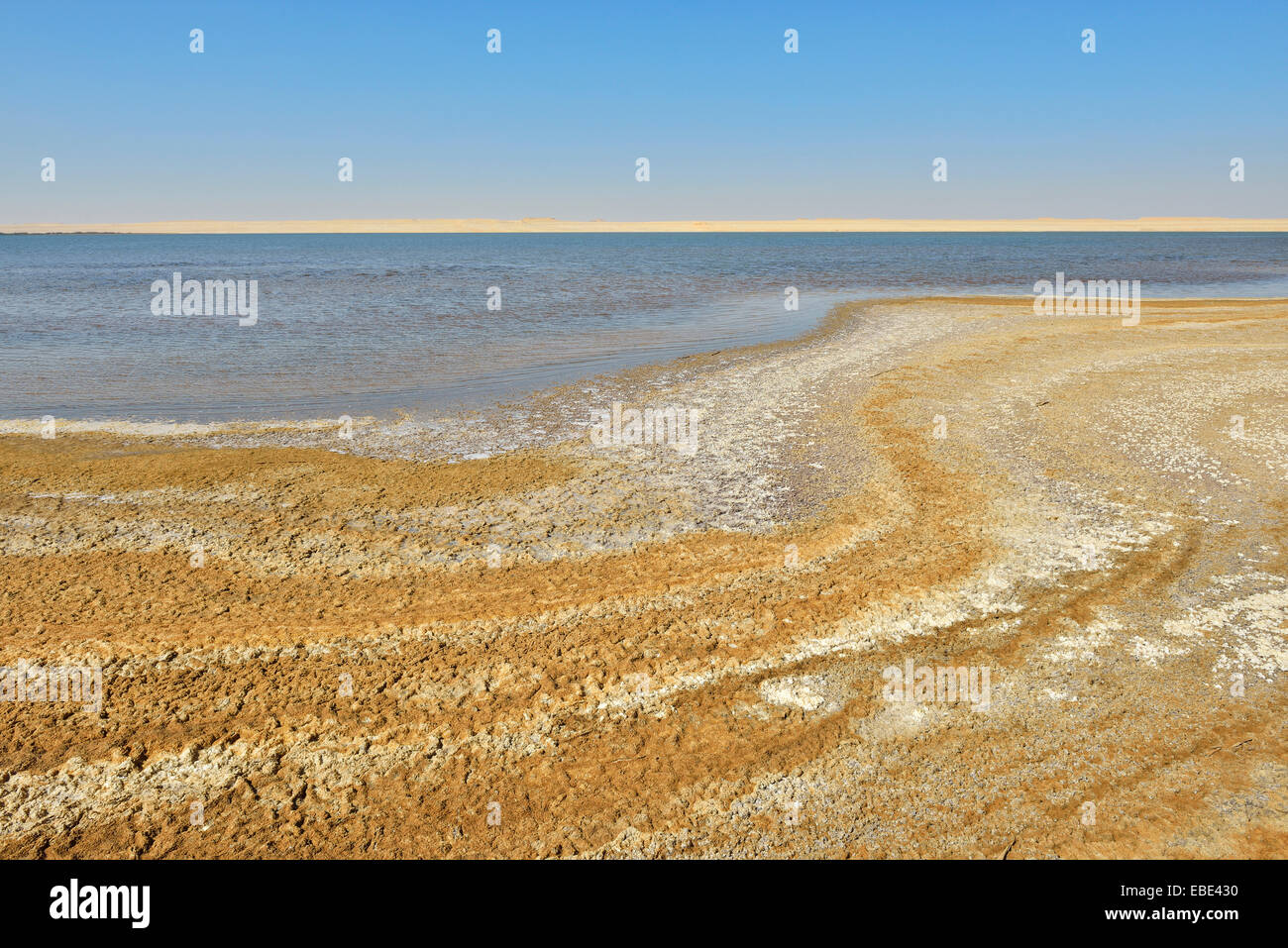 Salt Lake in Desert, Matruh, Libyan Desert, Sahara Desert, Egypt Stock ...