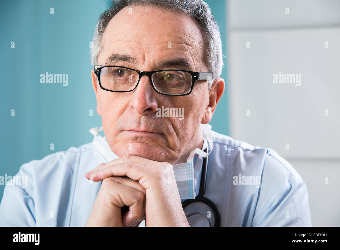 Close up doctor thinking hi-res stock photography and images - Alamy