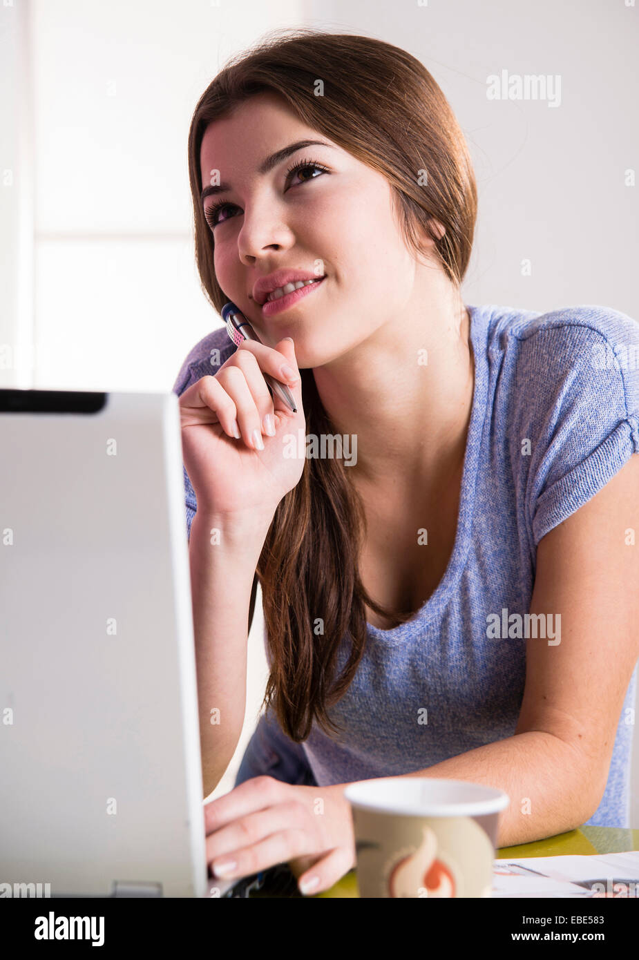 Woman eyes close up computer hi-res stock photography and images - Alamy