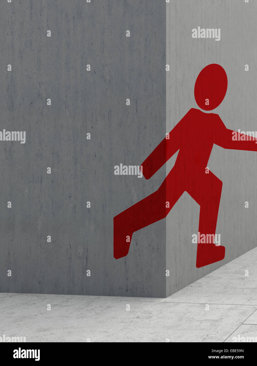 Running man emergency exit sign hi-res stock photography and images - Alamy