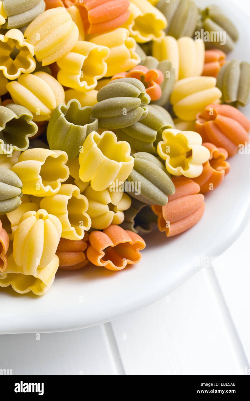uncooked calici pasta on plate Stock Photo - Alamy