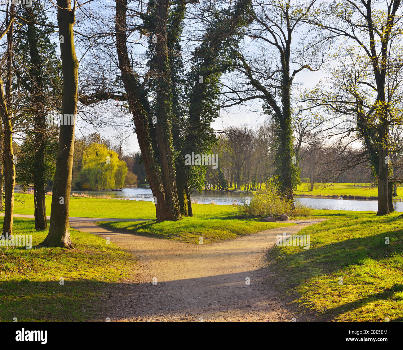Person at fork in road hi-res stock photography and images - Alamy