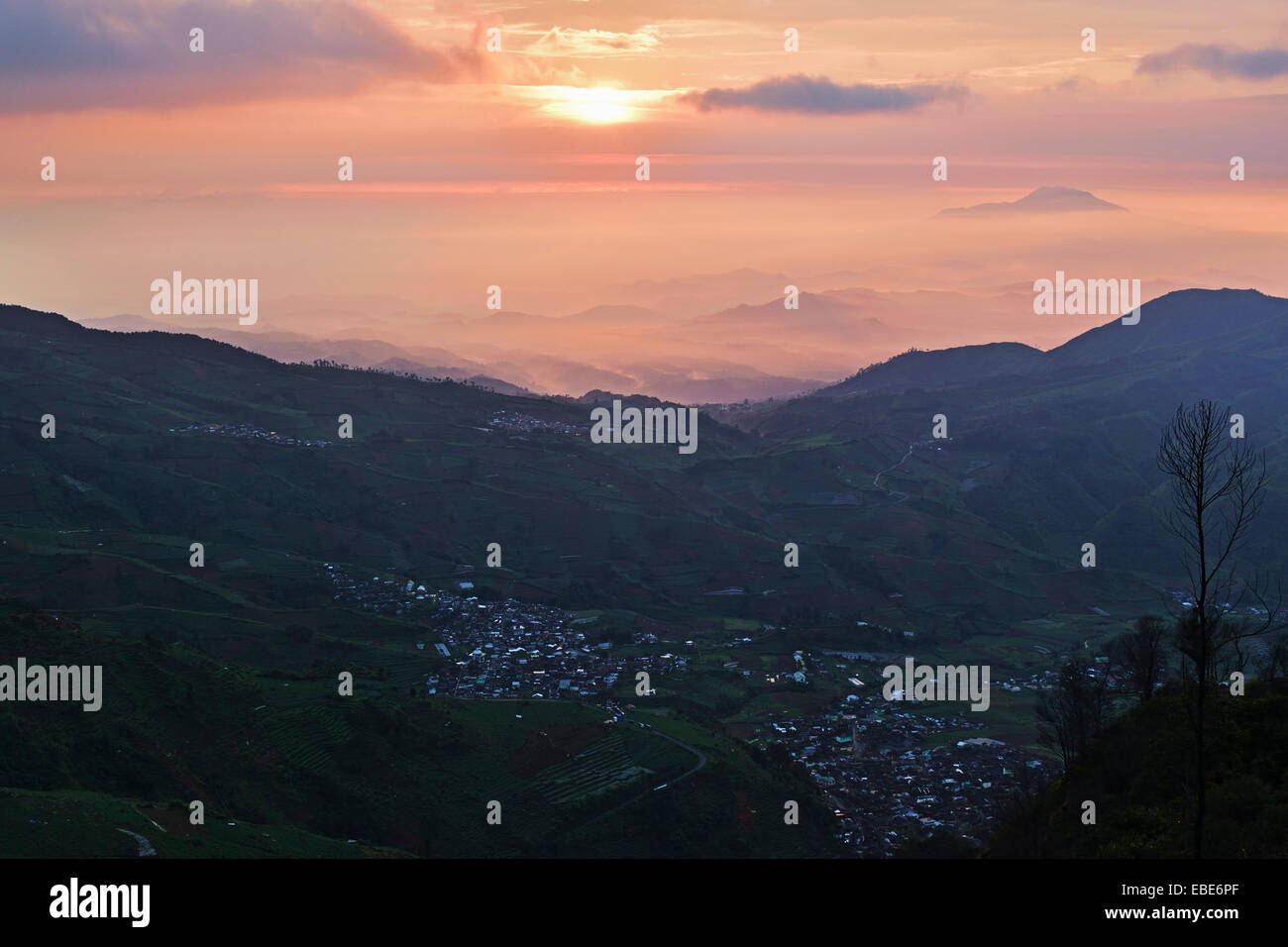 Mountain view in dieng plateau hi-res stock photography and images - Alamy