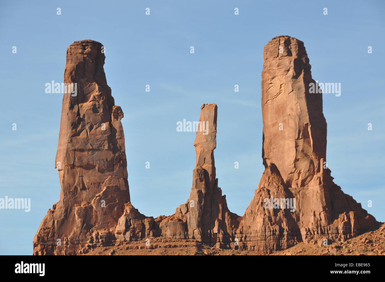 The Three Sisters, Monument Valley, Arizona Stock Photo - Alamy