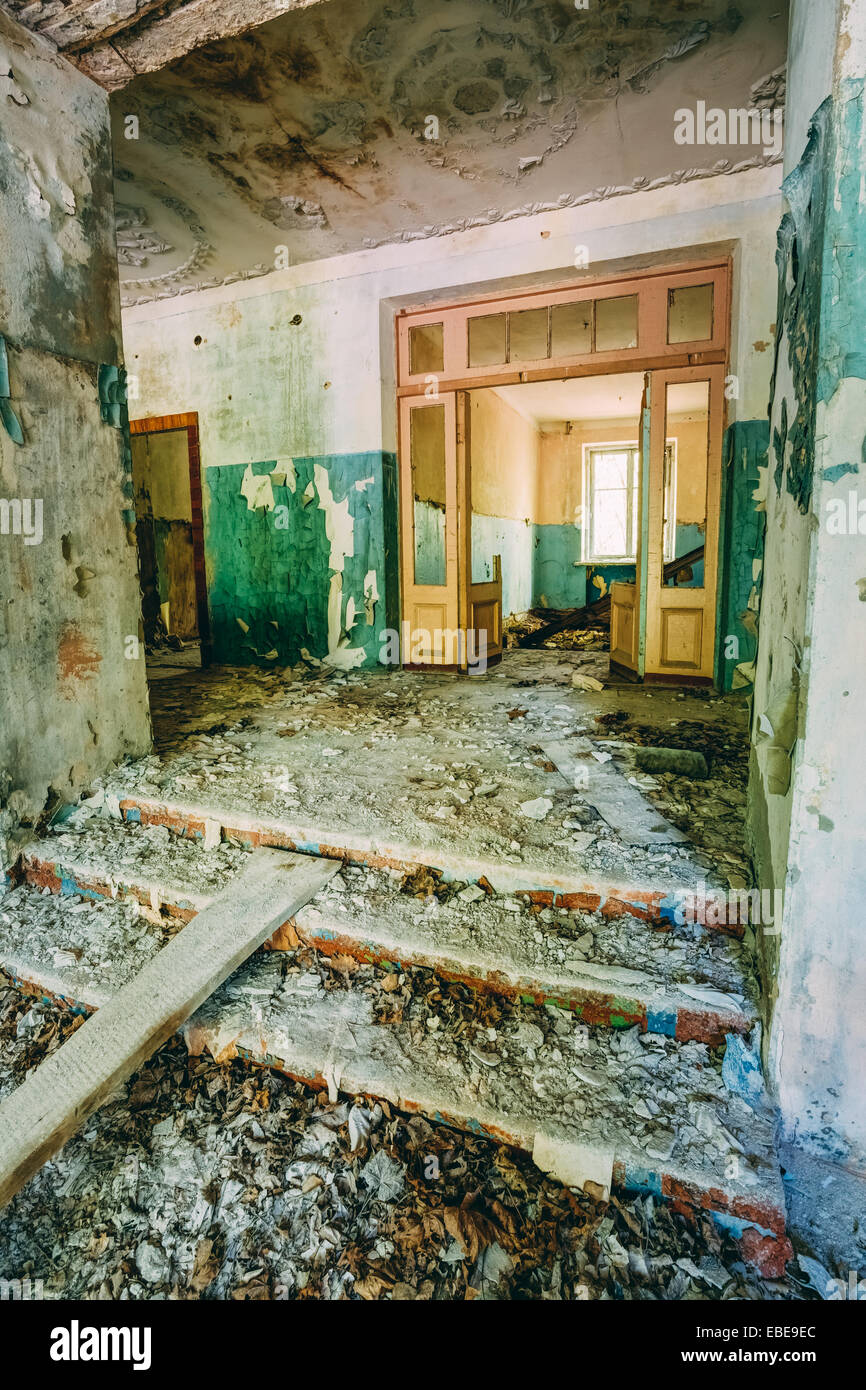 Abandoned House Interior In Chernobyl. School Of Pripyat. Chornobyl ...