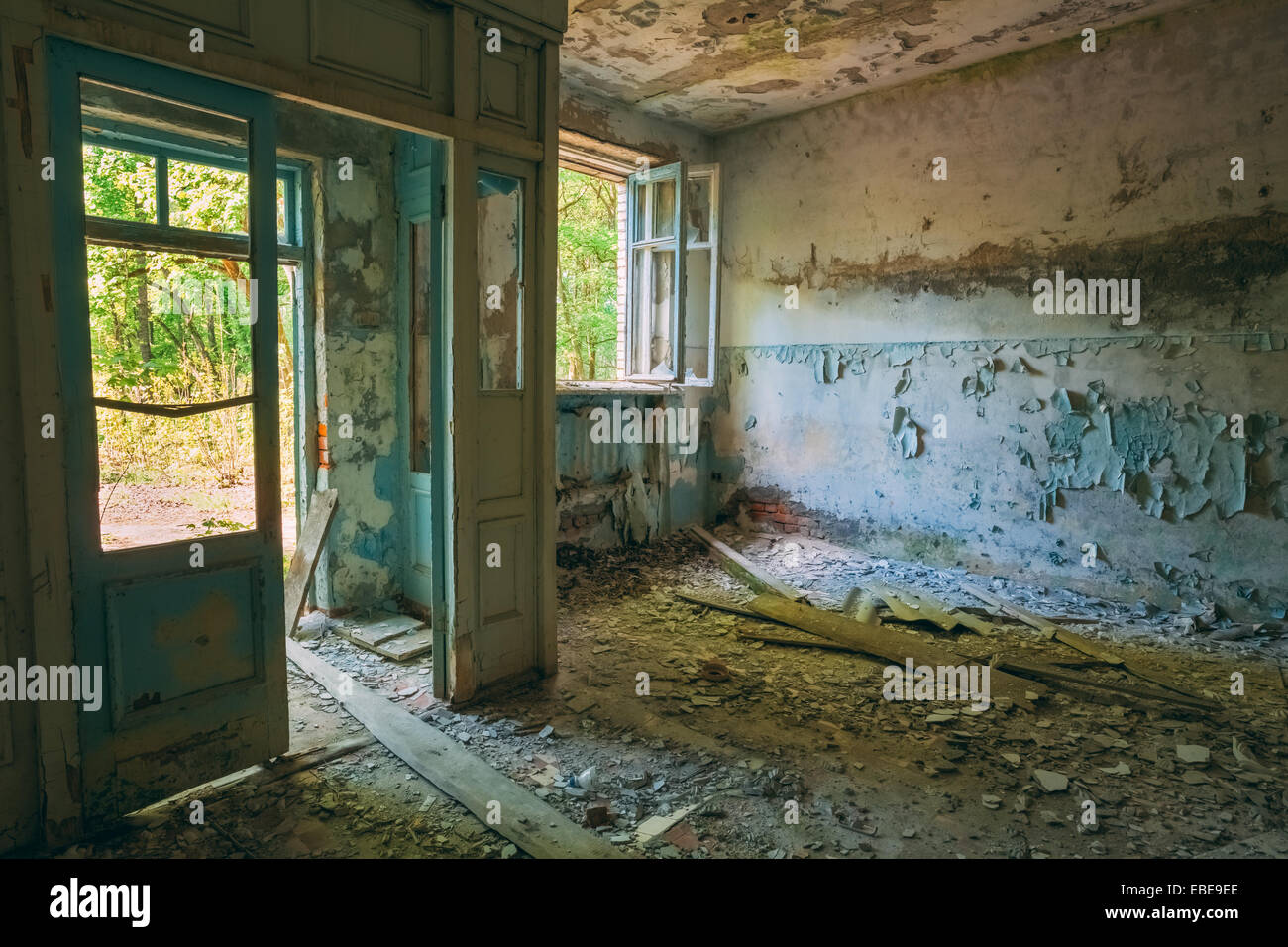 Abandoned House Interior In Chernobyl. School Of Pripyat. Chornobyl ...