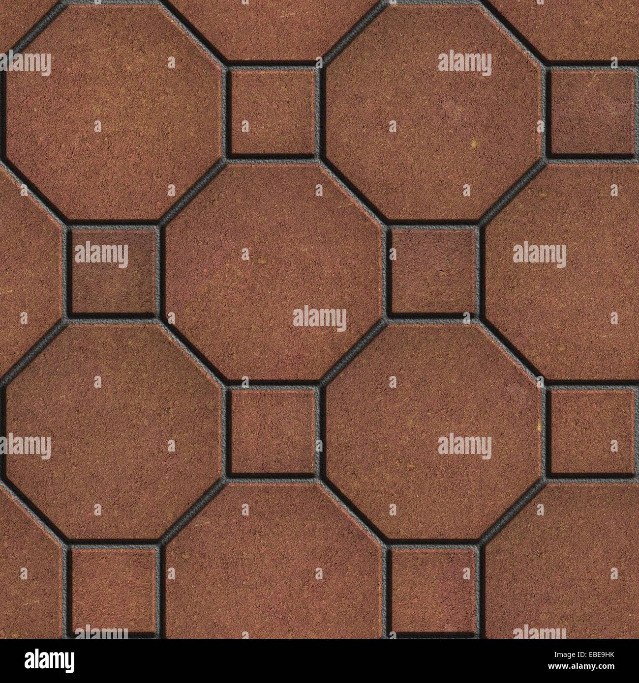 Brown Pavement Consisting of Combined Quadrangle and Octagons, Seamless ...