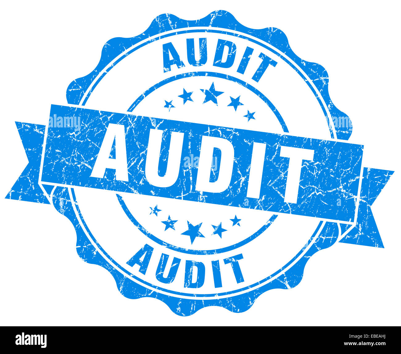 audit blue grunge stamp Stock Photo - Alamy