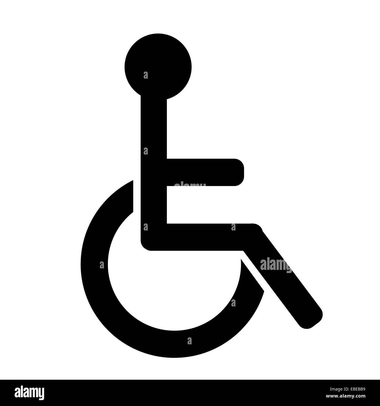 Black handicap icon isolated in white background Stock Photo - Alamy