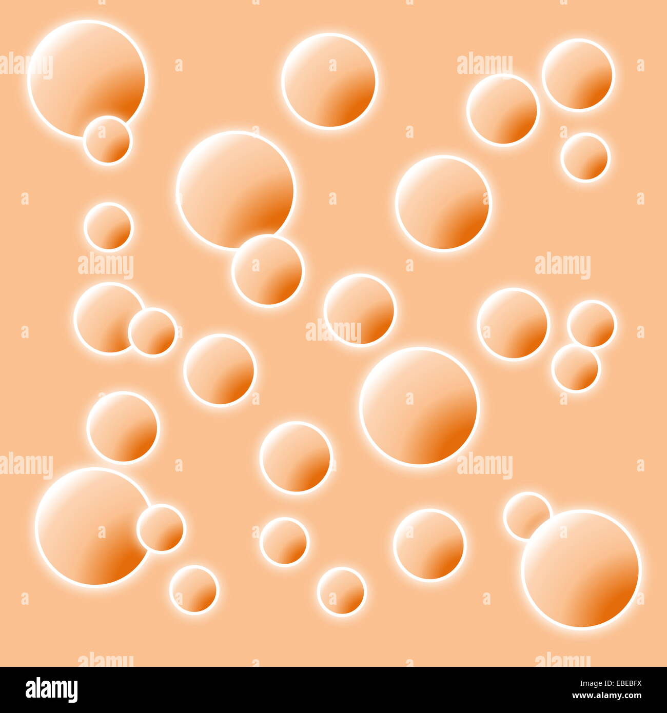 Many bubbles floating in the air into orange background Stock Photo - Alamy
