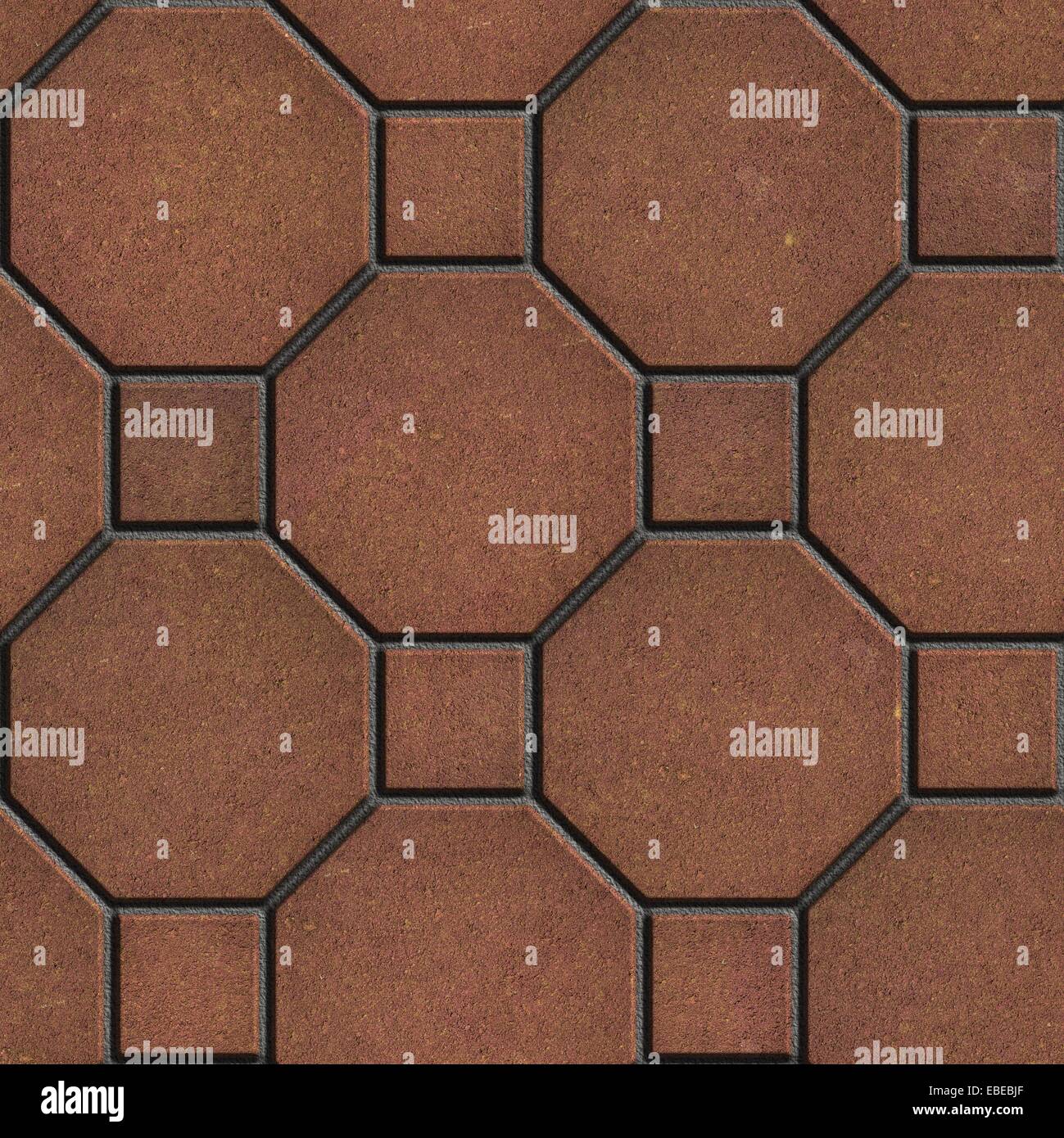 Brown Pavement Consisting of Combined Quadrangle and Octagons, Seamless ...