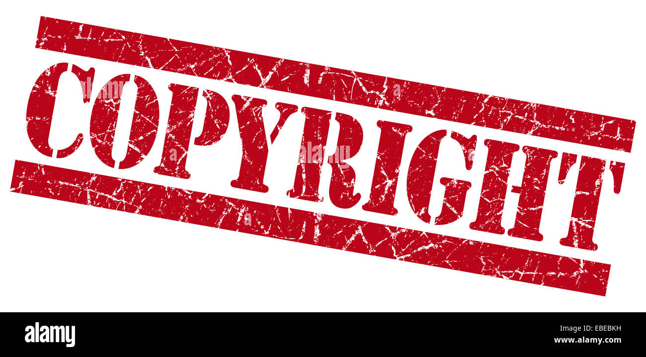 Copyright red grunge stamp Stock Photo - Alamy