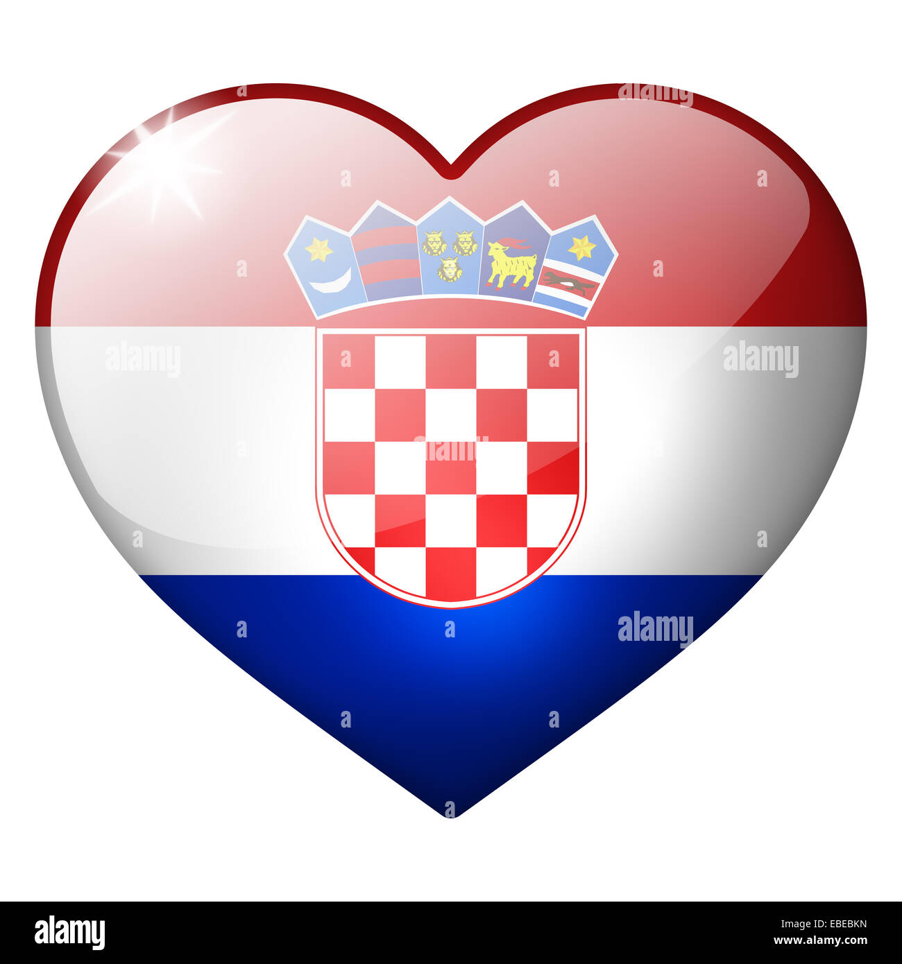croatia heart button Stock Photo - Alamy
