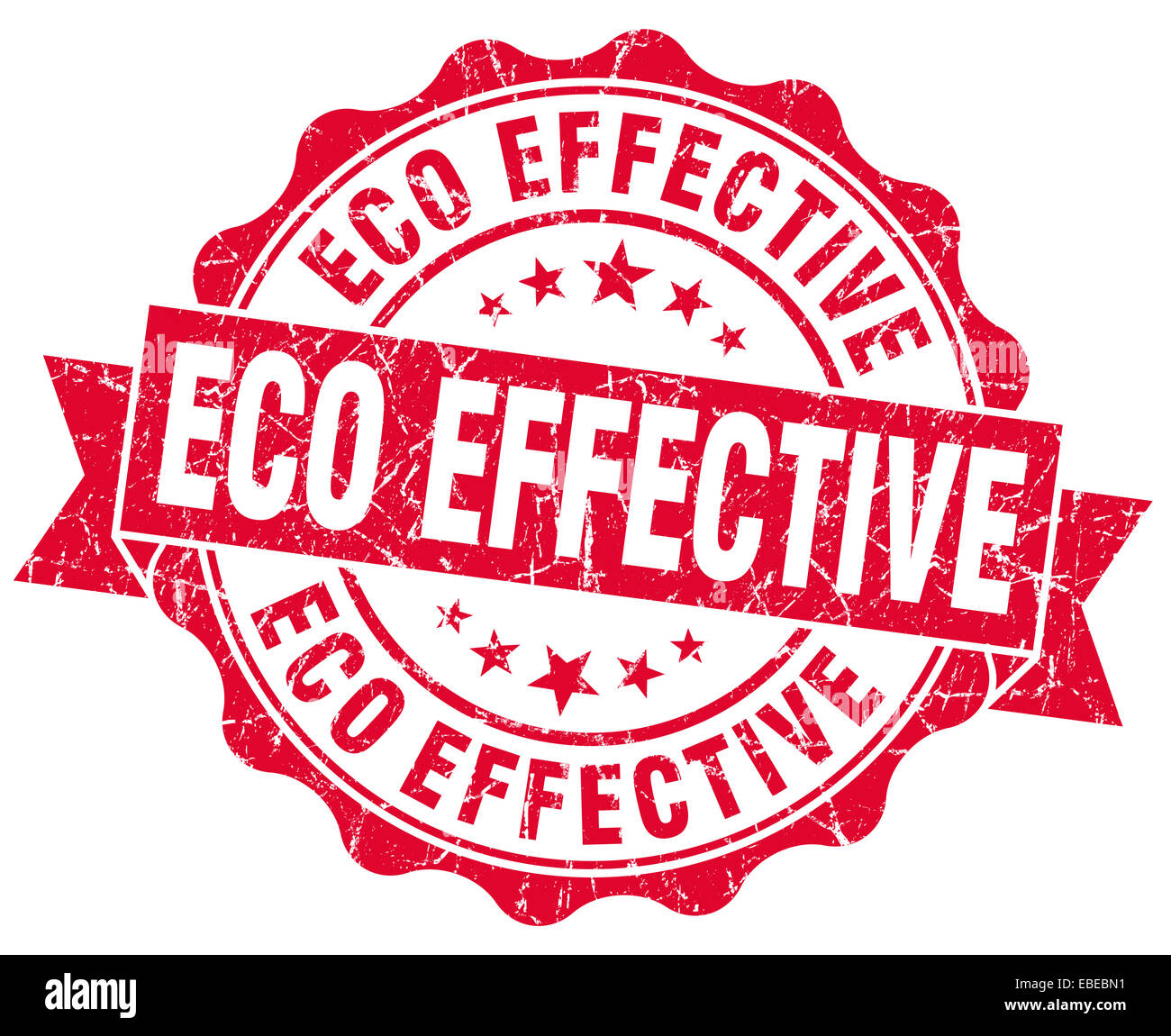 eco effective red grunge stamp Stock Photo - Alamy