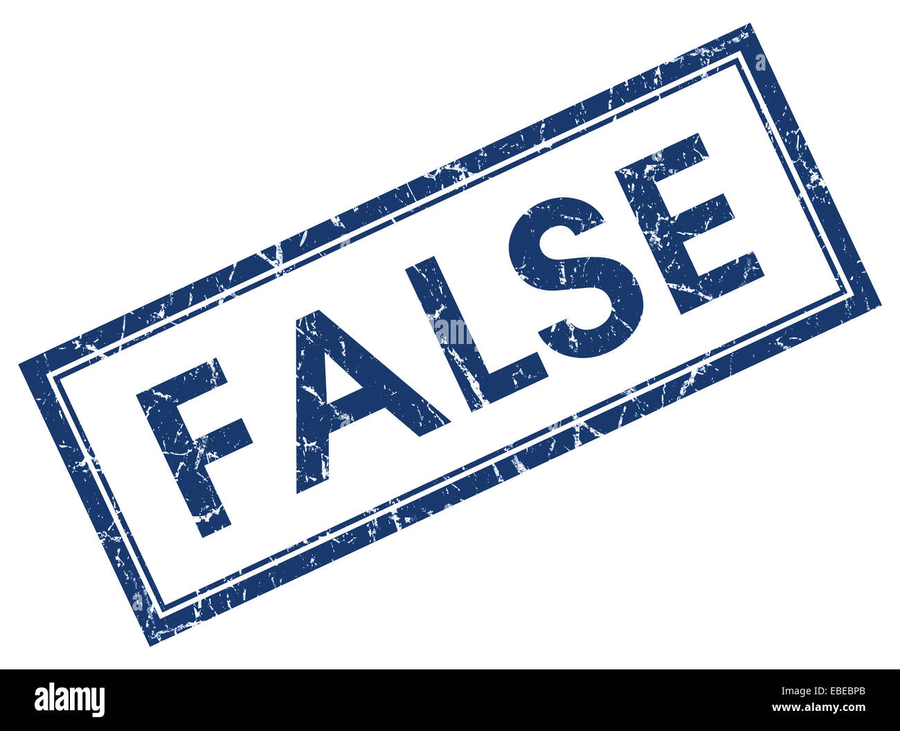 false blue square stamp isolated on white background Stock Photo - Alamy