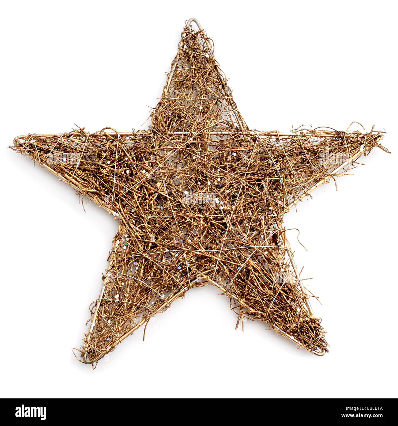 a rustic christmas star on a white background Stock Photo - Alamy