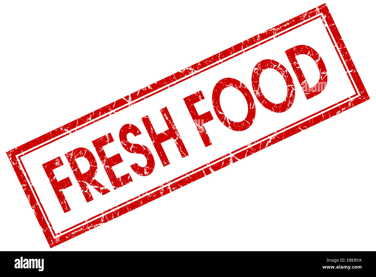 fresh food red square stamp isolated on white background Stock Photo ...
