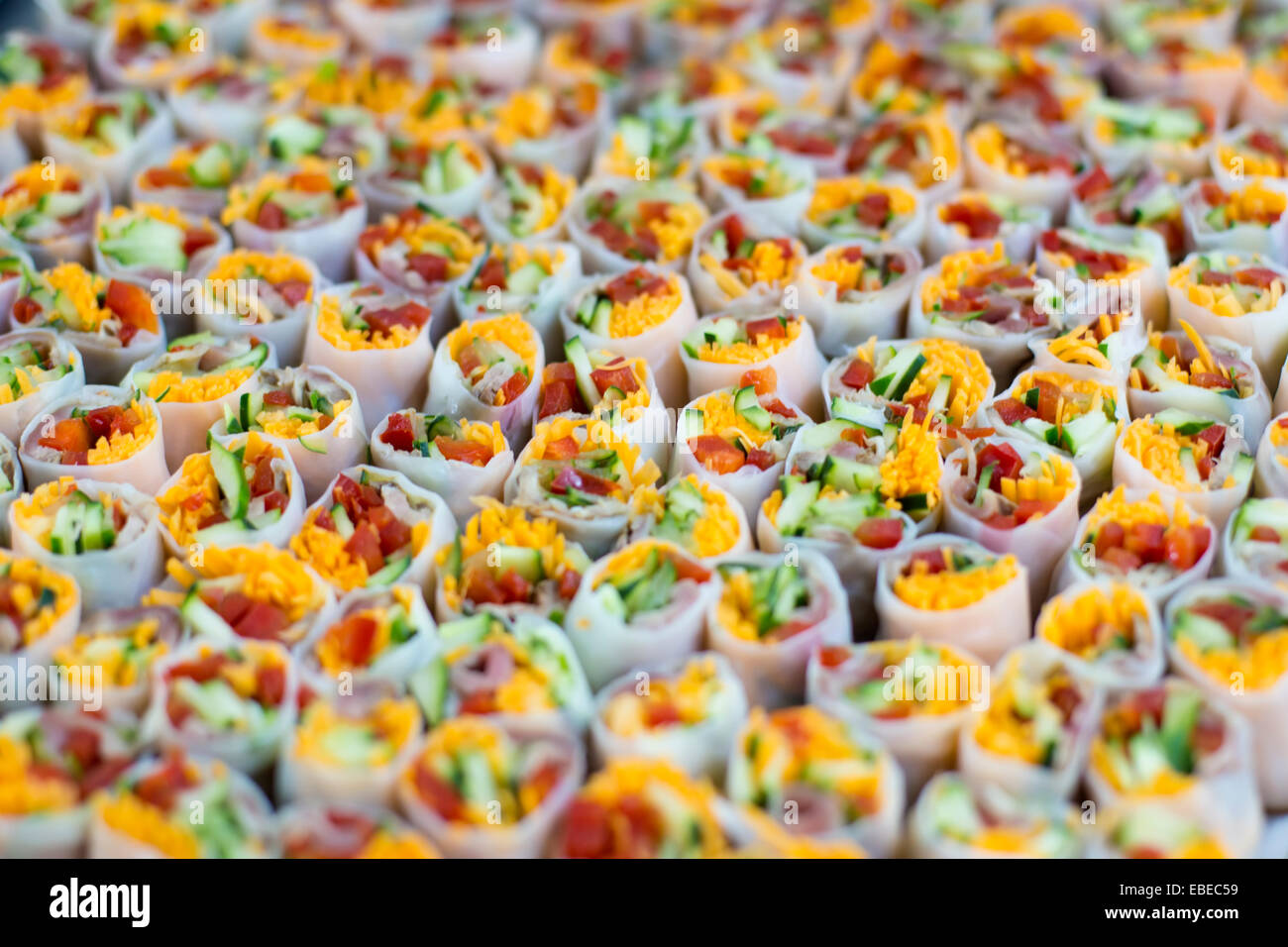 Small wrap appetizers Stock Photo - Alamy