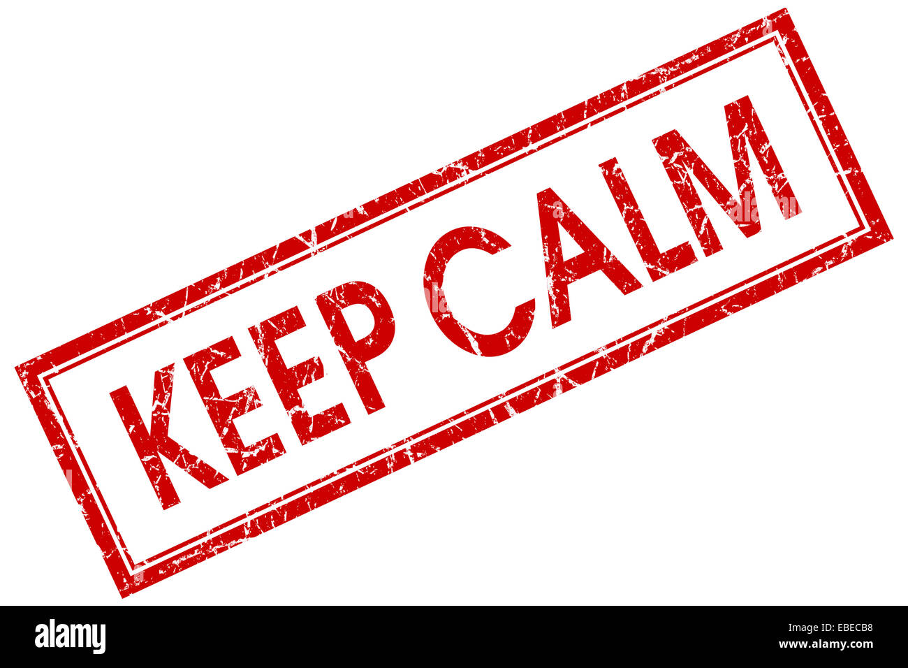keep calm red square stamp isolated on white background Stock Photo - Alamy