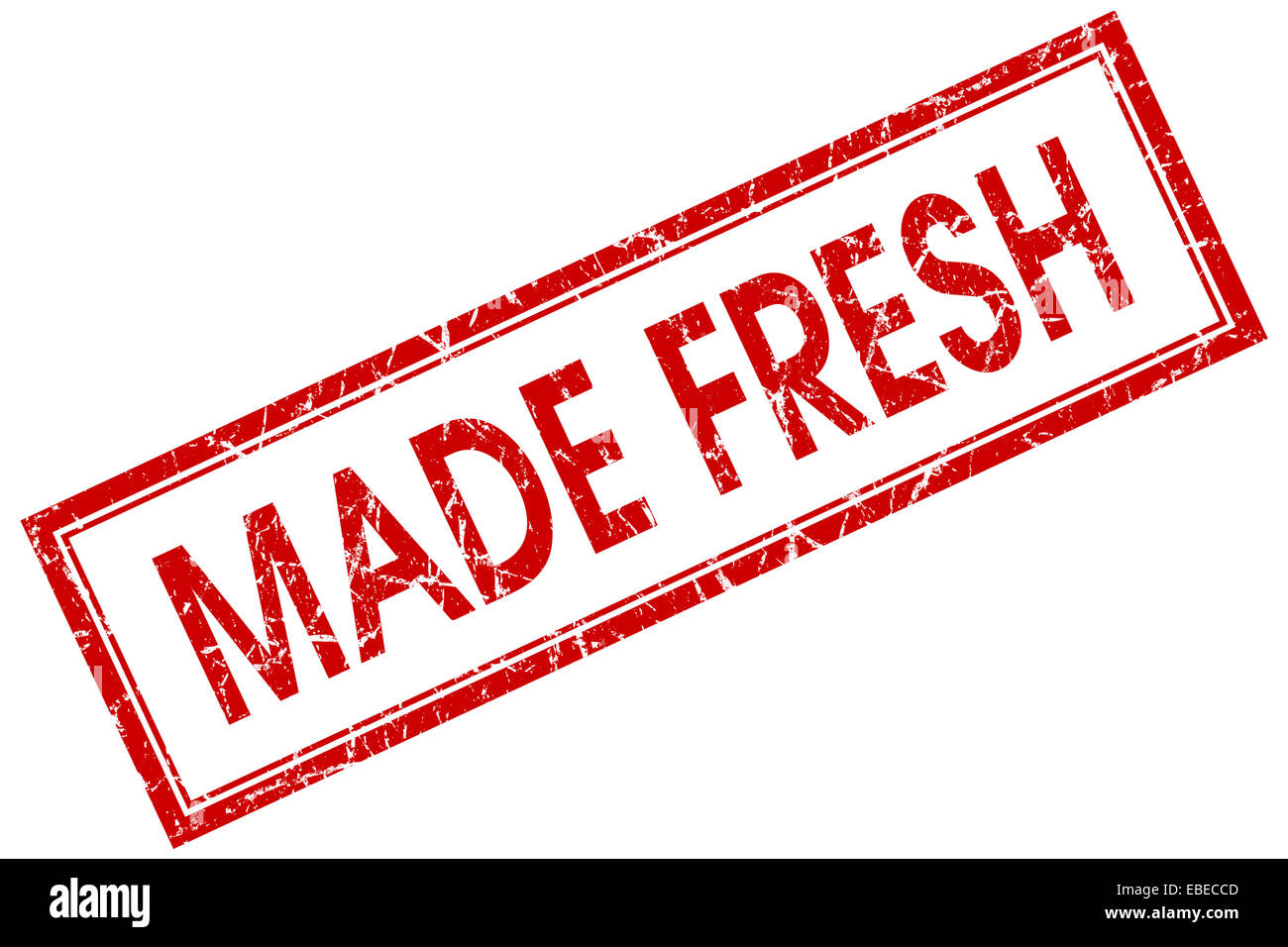 made fresh red square stamp isolated on white background Stock Photo ...