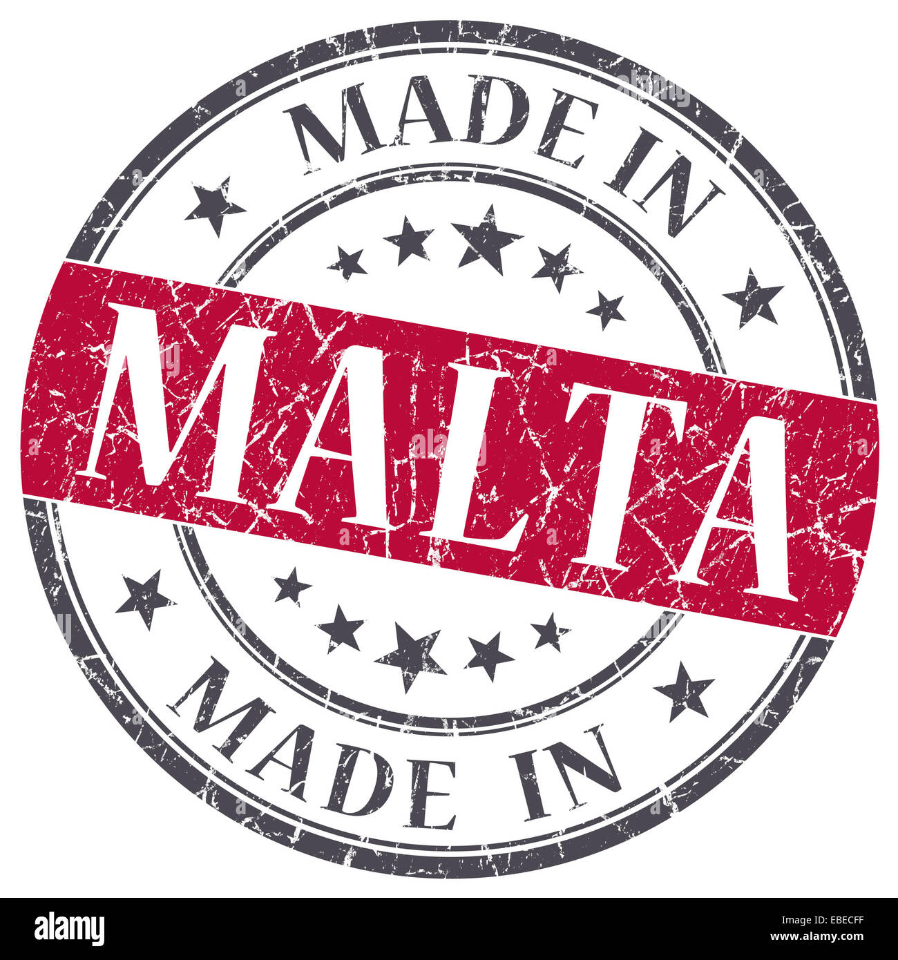 made in MALTA red grunge stamp isolated on white background Stock Photo ...