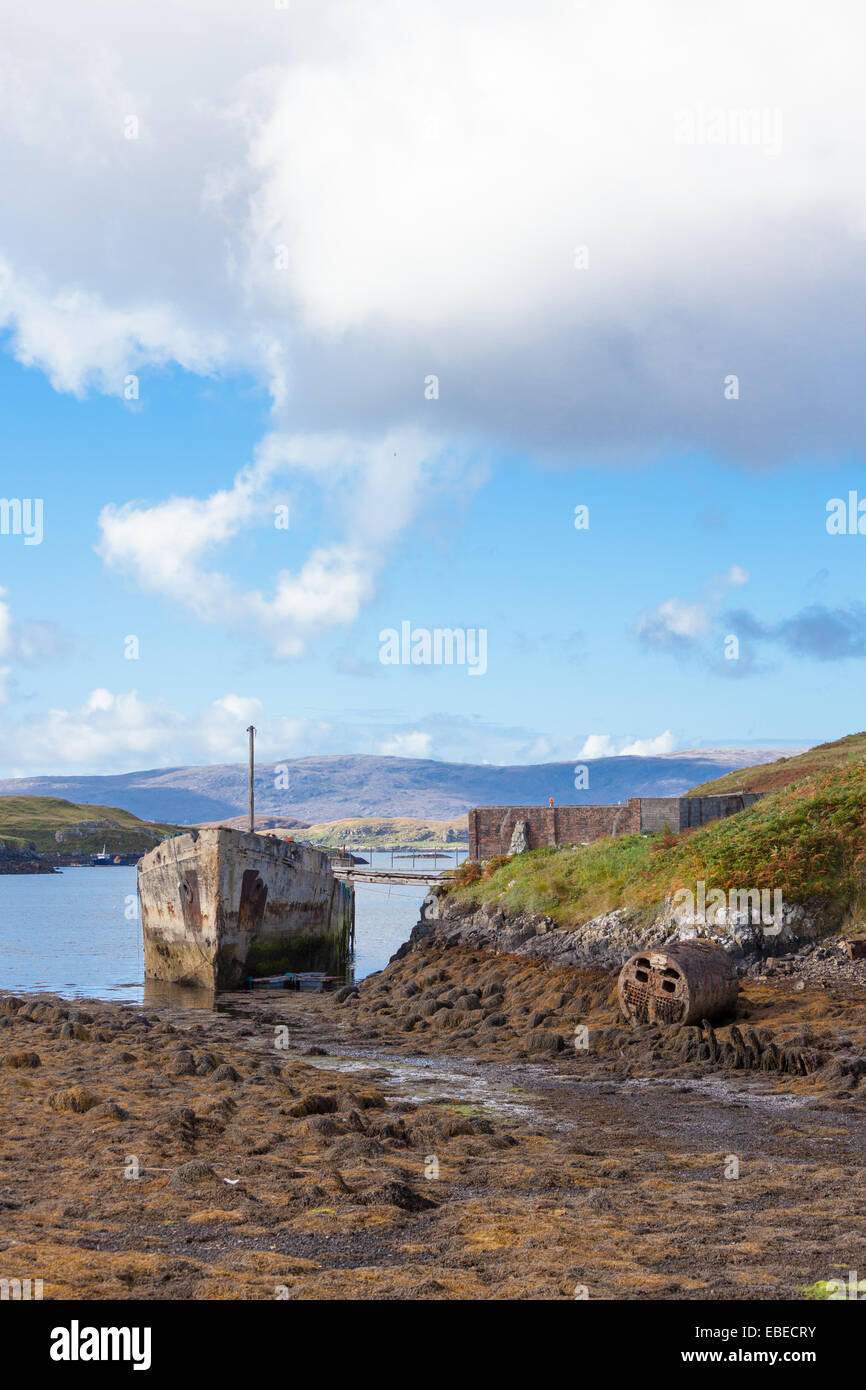 The Cretetree is a concrete barge beached in the harbour of the Isle of ...