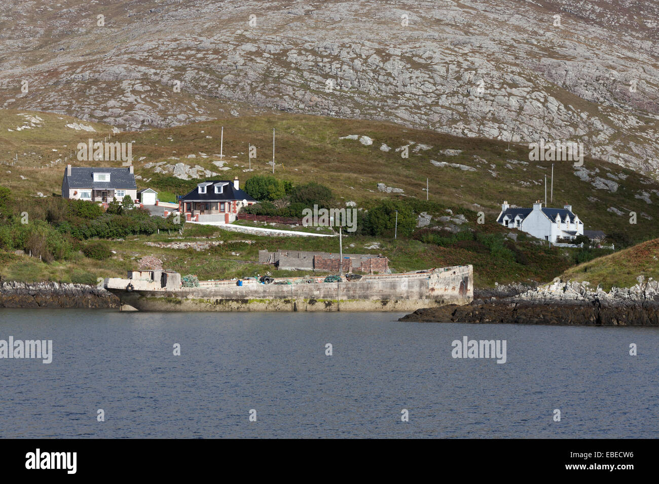 The Cretetree is a concrete barge beached in the harbour of the Isle of ...