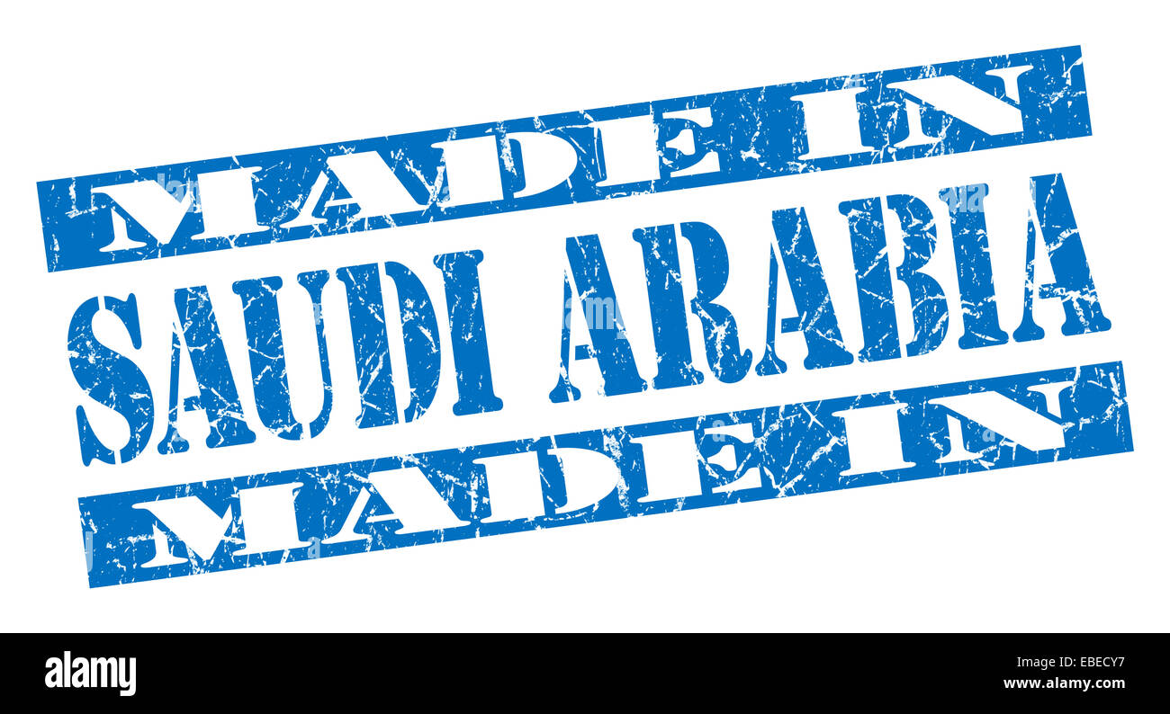 made in Saudi Arabia grunge blue stamp Stock Photo - Alamy