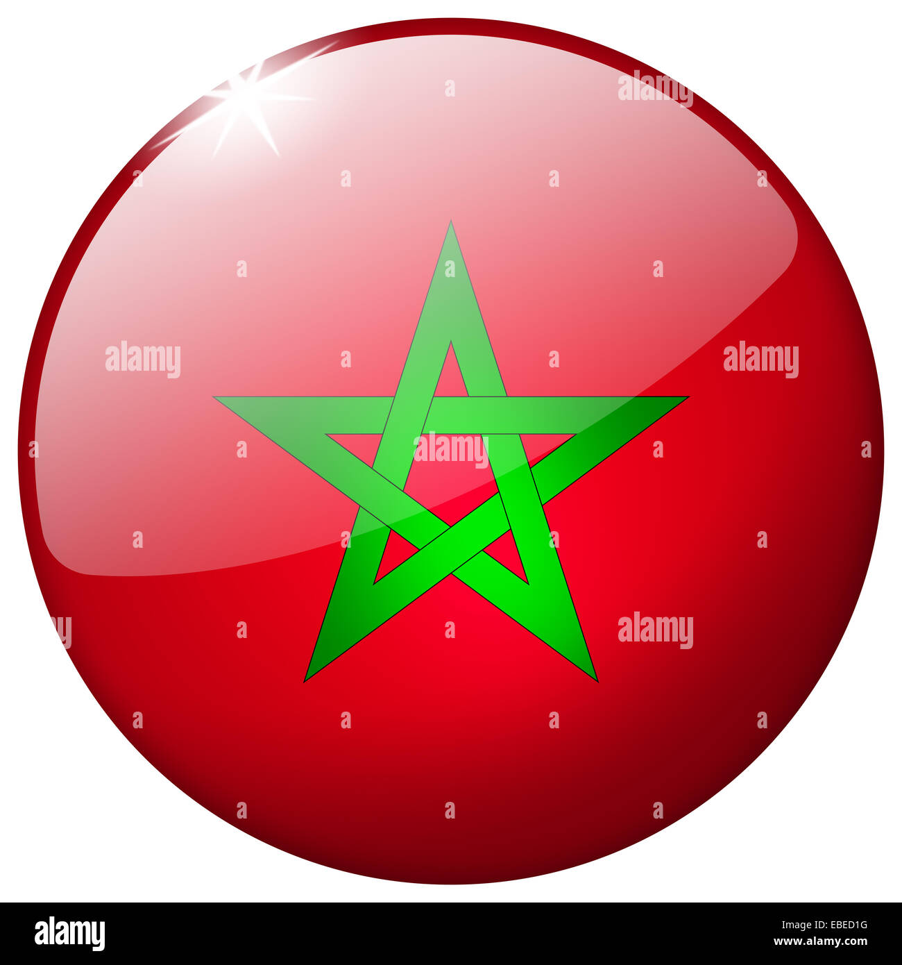 Morocco flag 3d circle hi-res stock photography and images - Alamy